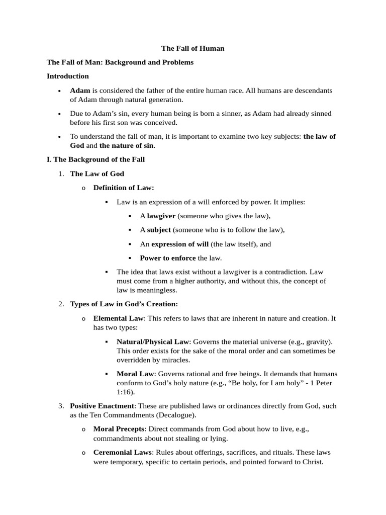 Fall of Human | PDF | Adam | Adam And Eve