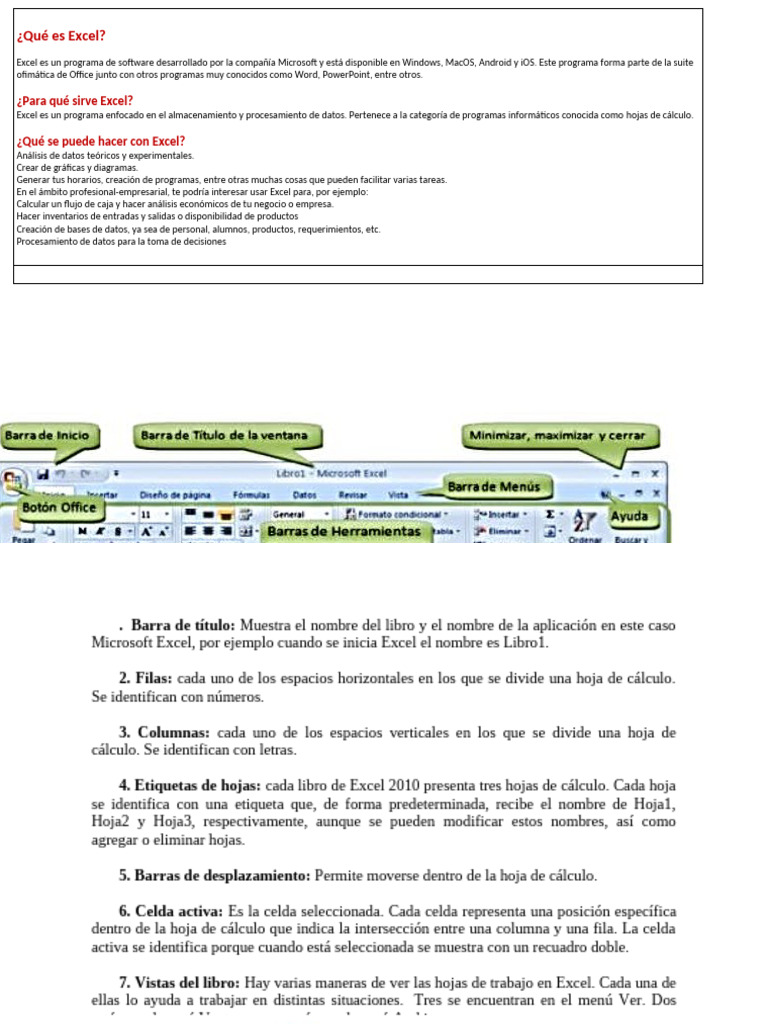 Introducción a Excel y sus funciones | PDF | Microsoft Excel | Hoja de cálculo