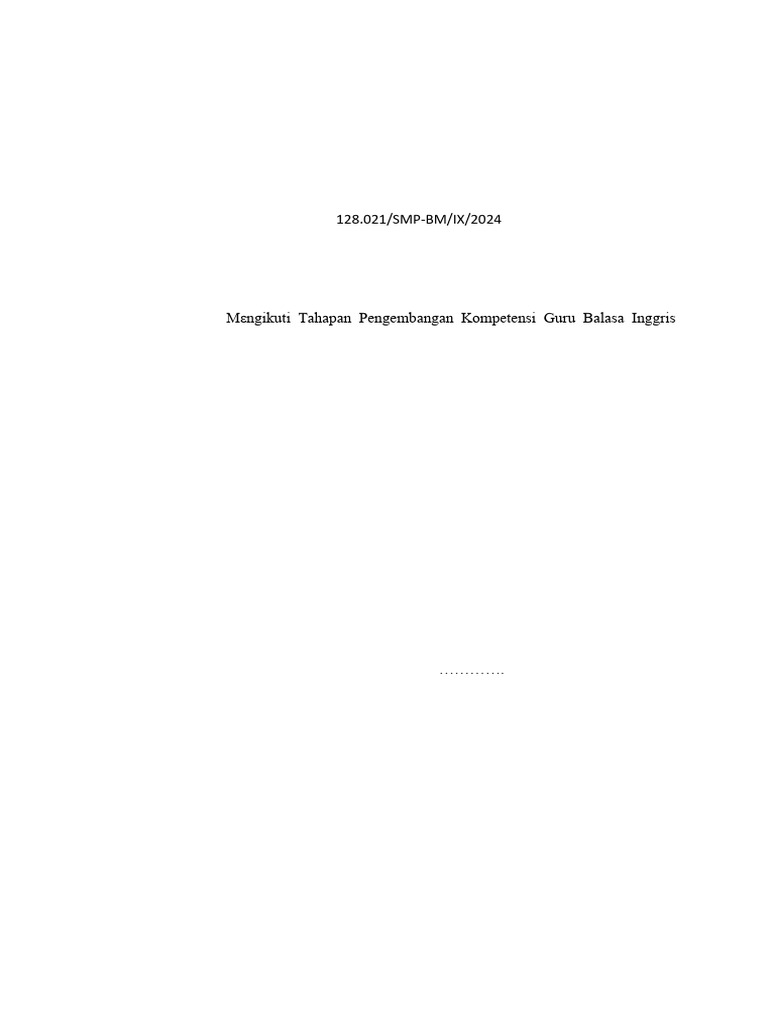 Format Surat Tugas Pkgbi | PDF