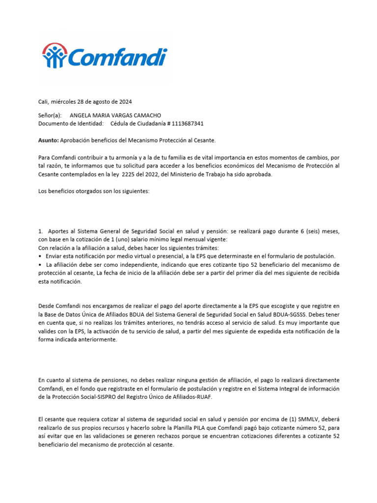 SFD 011111 2 Angela Maria Vargas Camacho | PDF | Pensión | Empleo