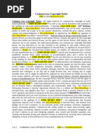 Common Law Copyright Notice | PDF | Security Interest | Civil Law ...