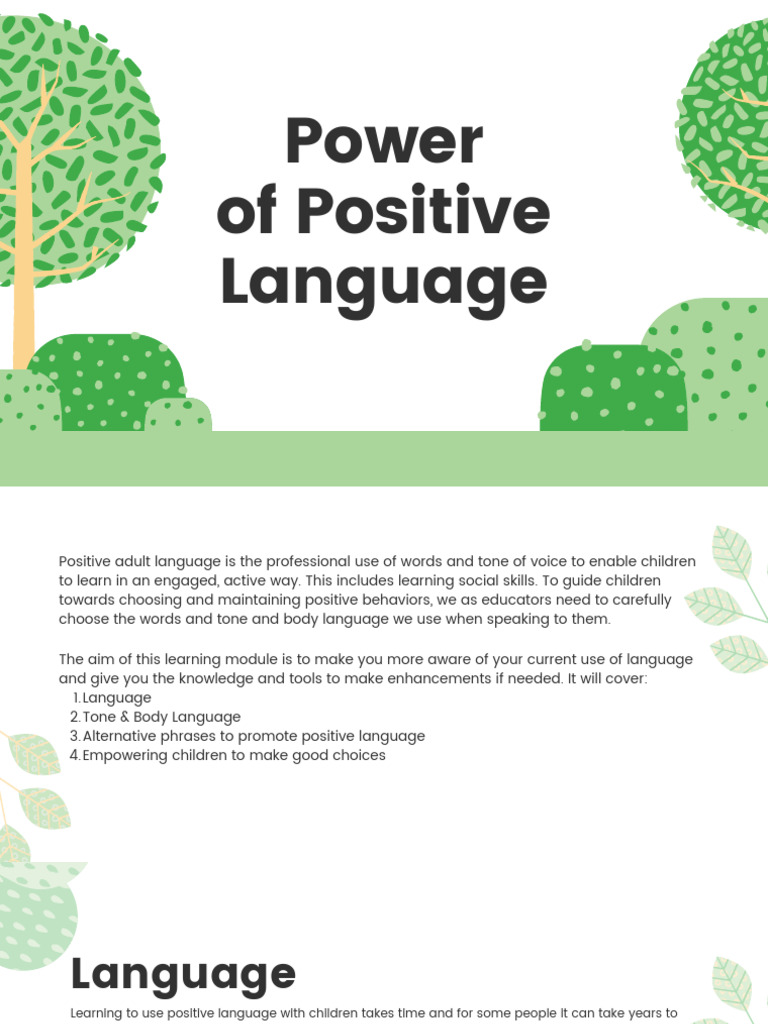 1611873770_Power of Positive Language | PDF | Body Language | Learning