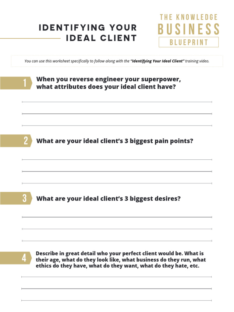 Business: Identifying Your Ideal Client | PDF | Business