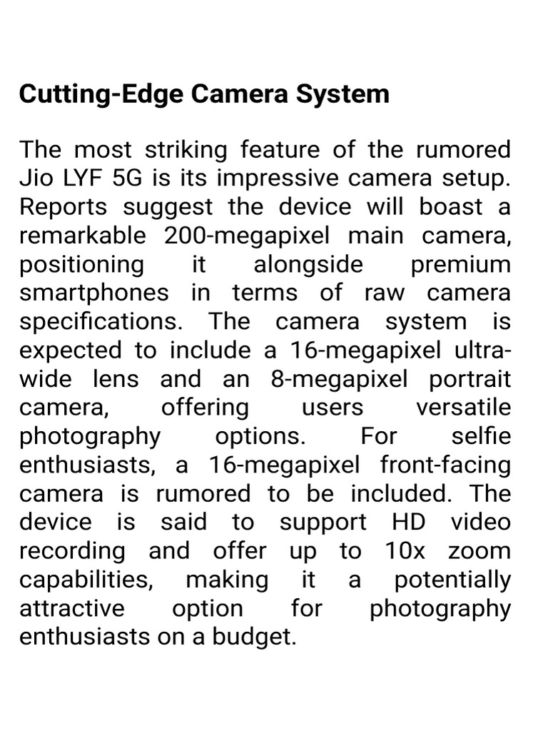 Cutting-Edge Camera System | PDF