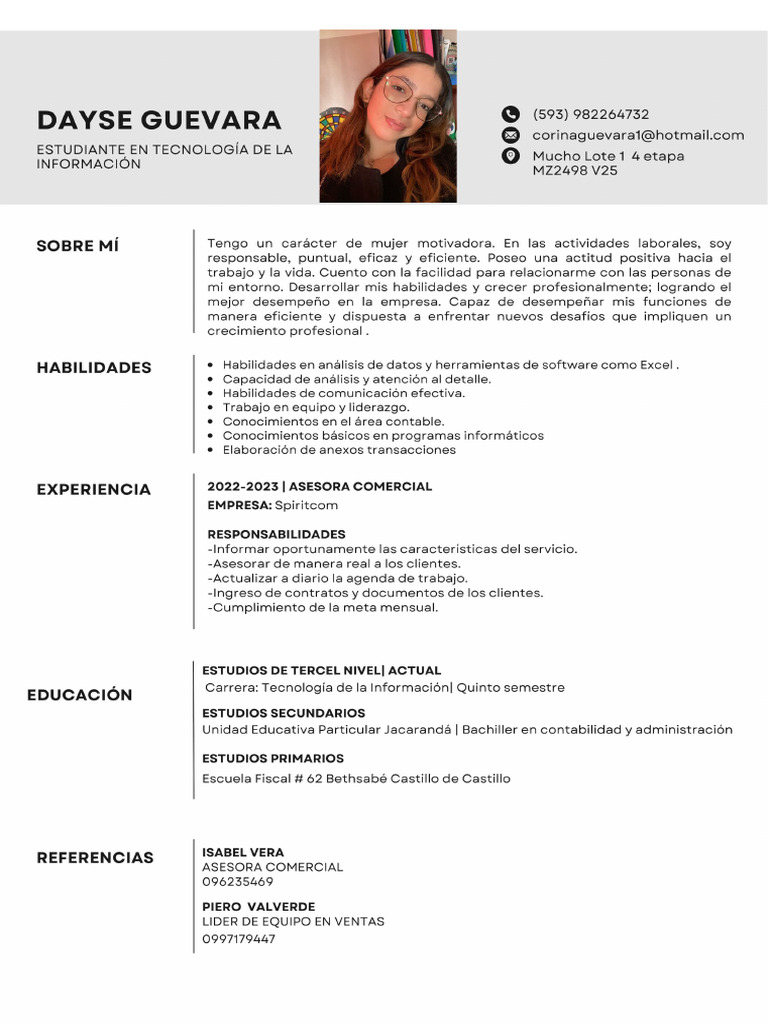 Dayse Guevara CV | PDF