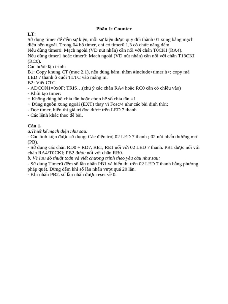 TH3 Counter USART | PDF