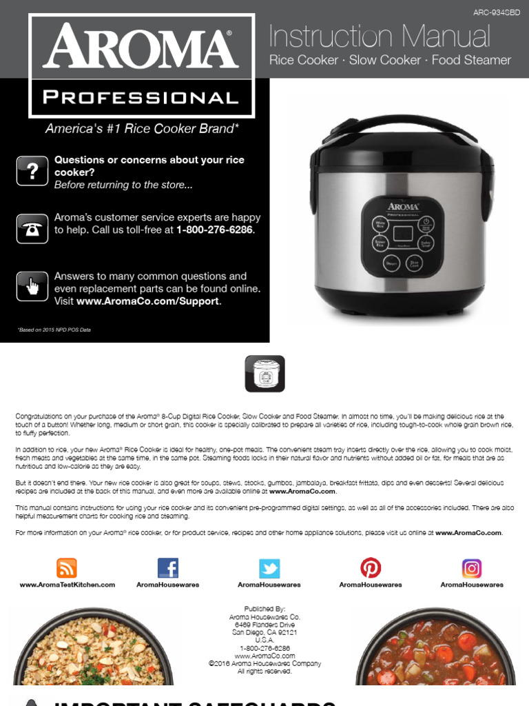 User Manual - Rice Cooker | PDF | Cooking | Slow Cooker