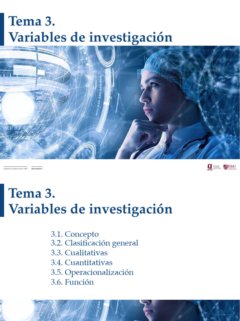 Tema 3. Variables | PDF | Science | Metodología