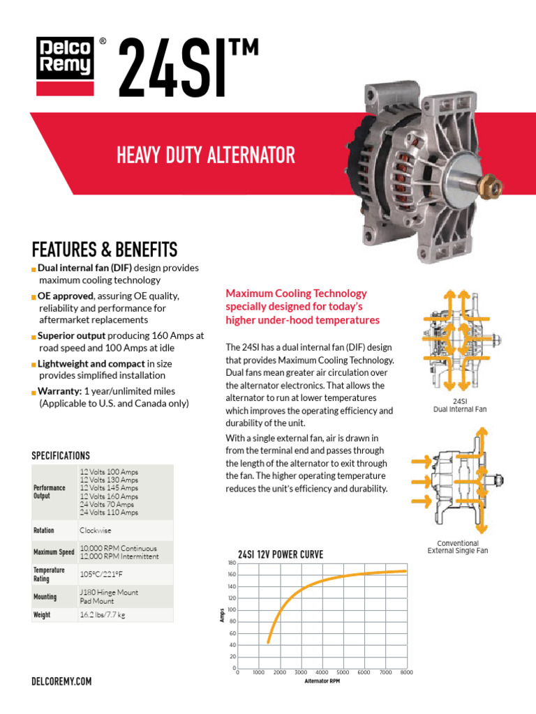 Delco 24SI Sheet 2024 Alternator | PDF | Electrical Engineering ...