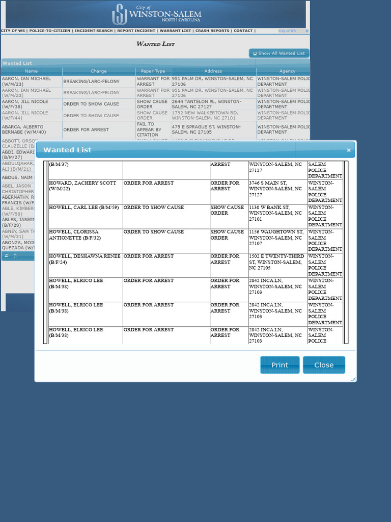Winston-Salem Police Department P2C - Provided by OSSI | PDF | Rape