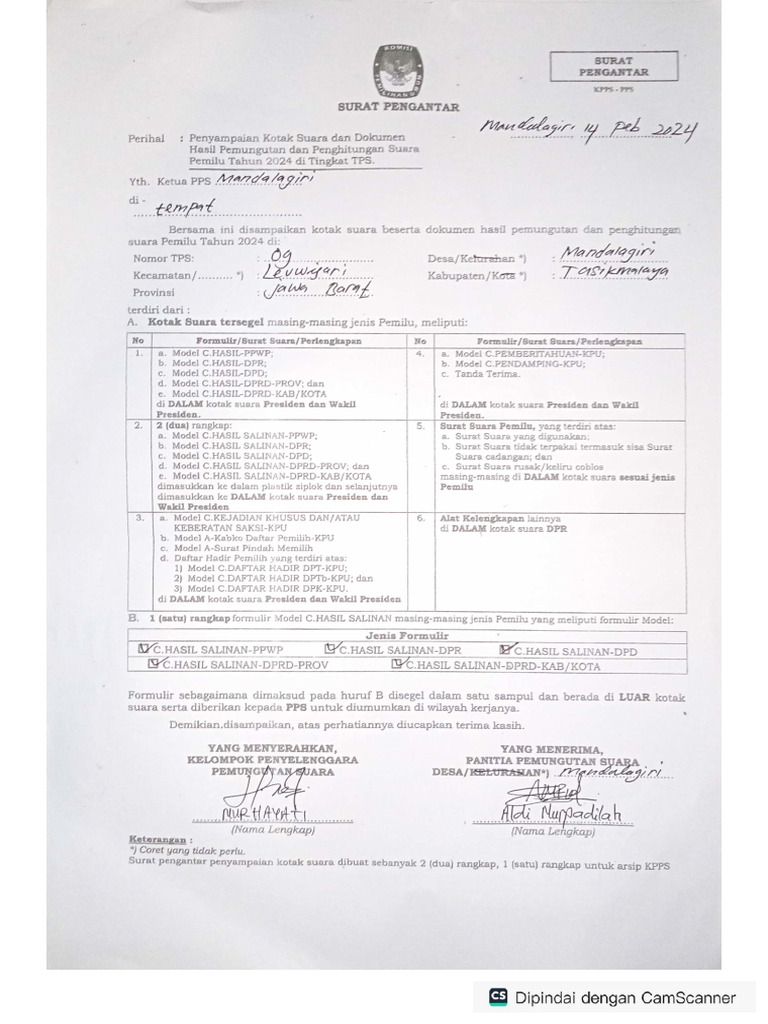 TPS 09 - Surat Pengantar | PDF