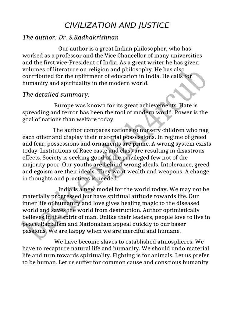 Civilization and Justice | PDF | Social Science