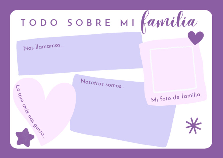 Ficha Todo sobre mi familia vuelta al cole (1) | PDF