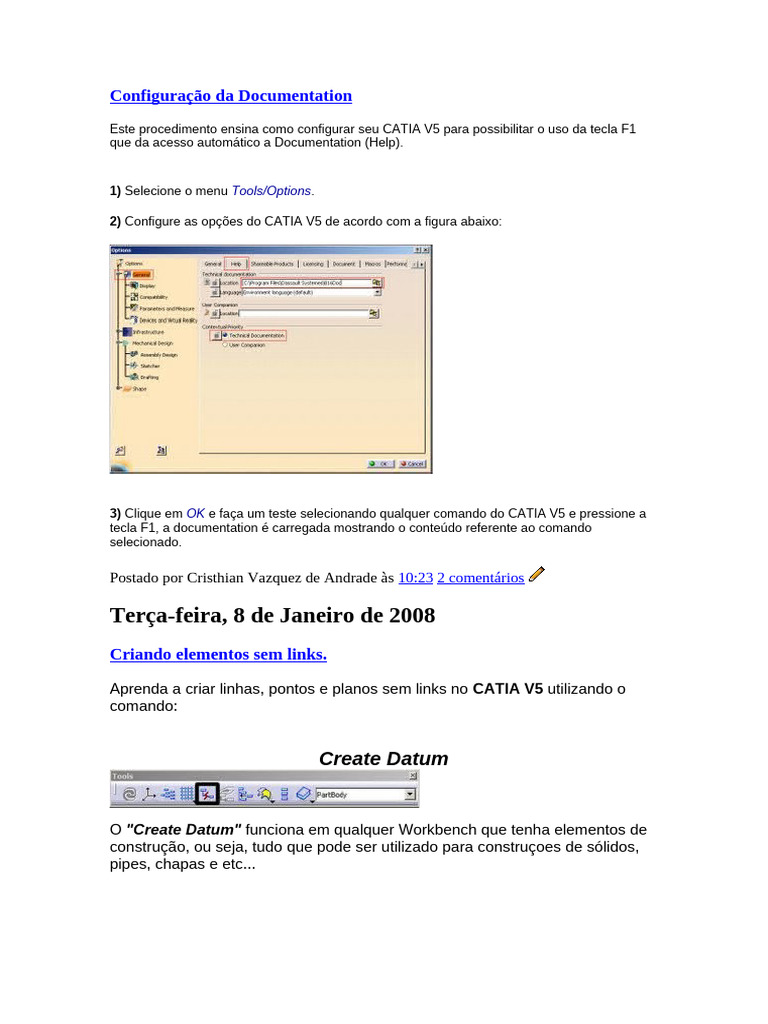 Configurando Help no CATIA V5 | PDF