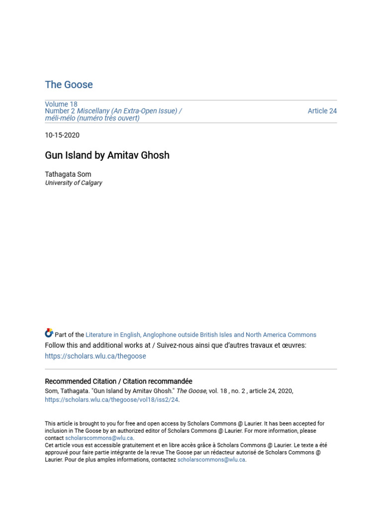 Gun Island by Amitav Ghosh | PDF | Classics | General Fiction