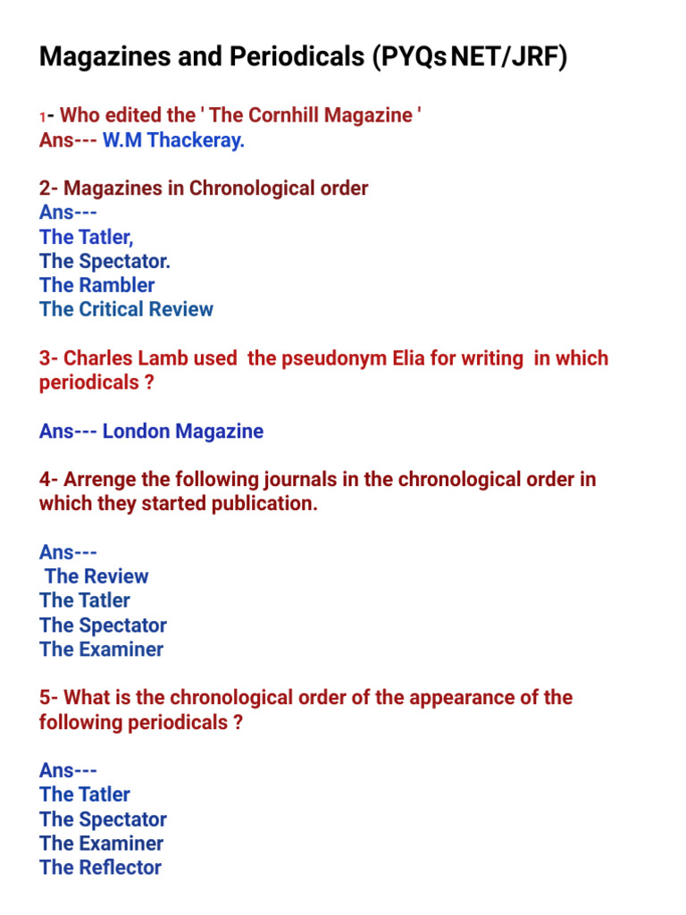 Magazines and Periodicals: Key Insights | PDF | Periodicals | Magazines