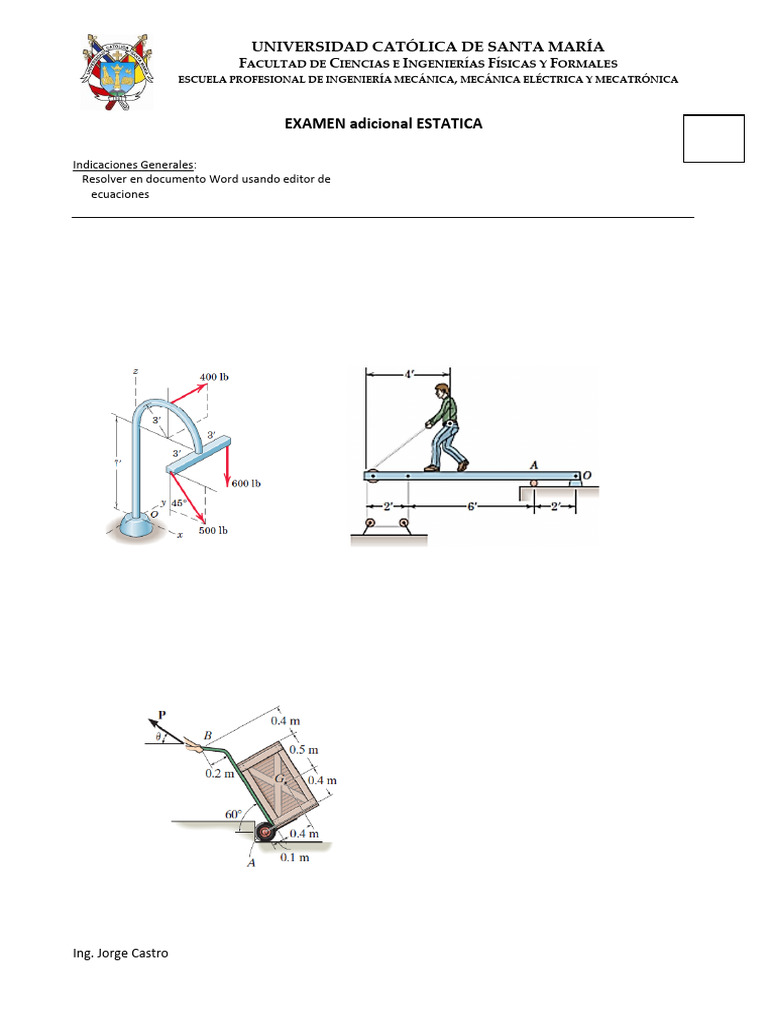 Estatica Ejercicios | PDF