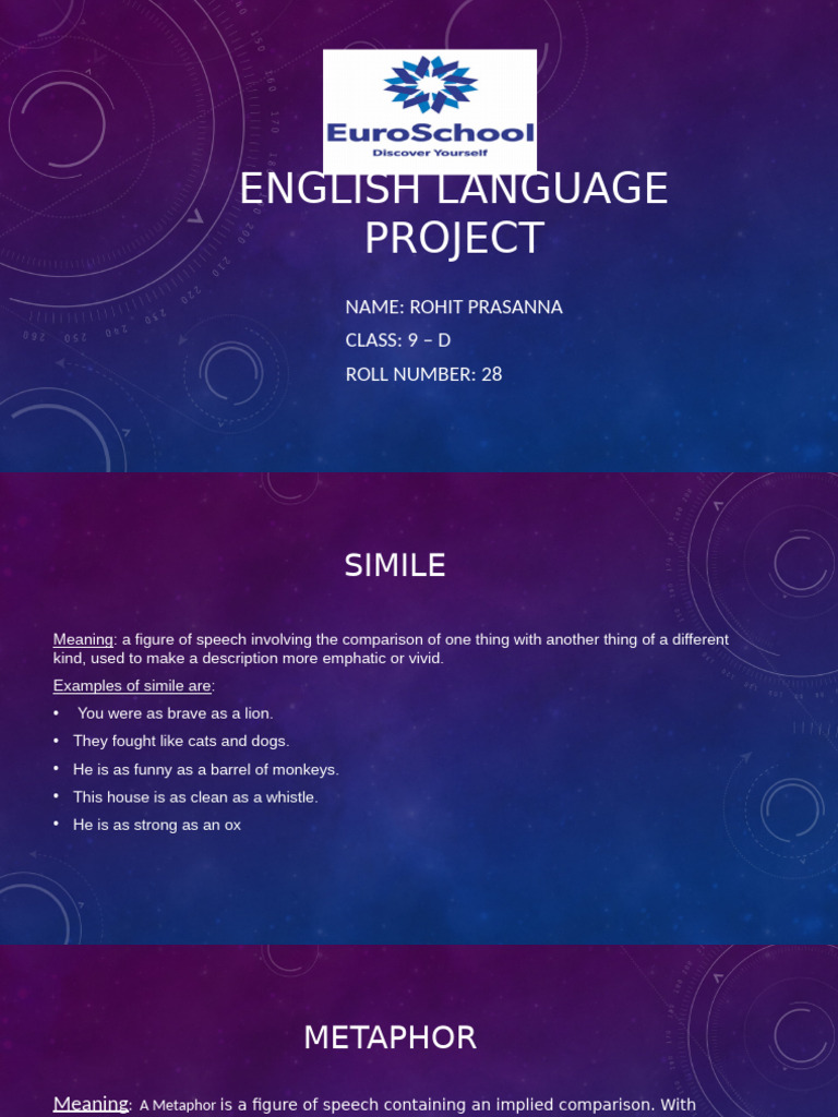 English Language Project | PDF | Irony | Metaphor