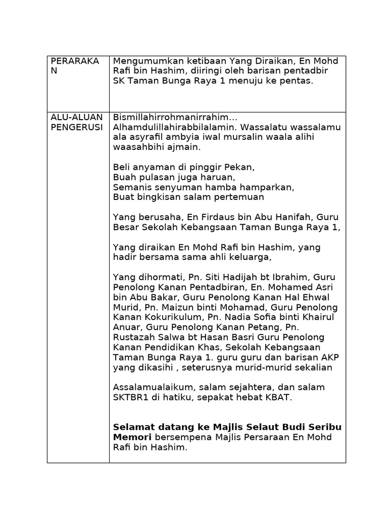 TEKS PERSARAAN EN RAFI | PDF