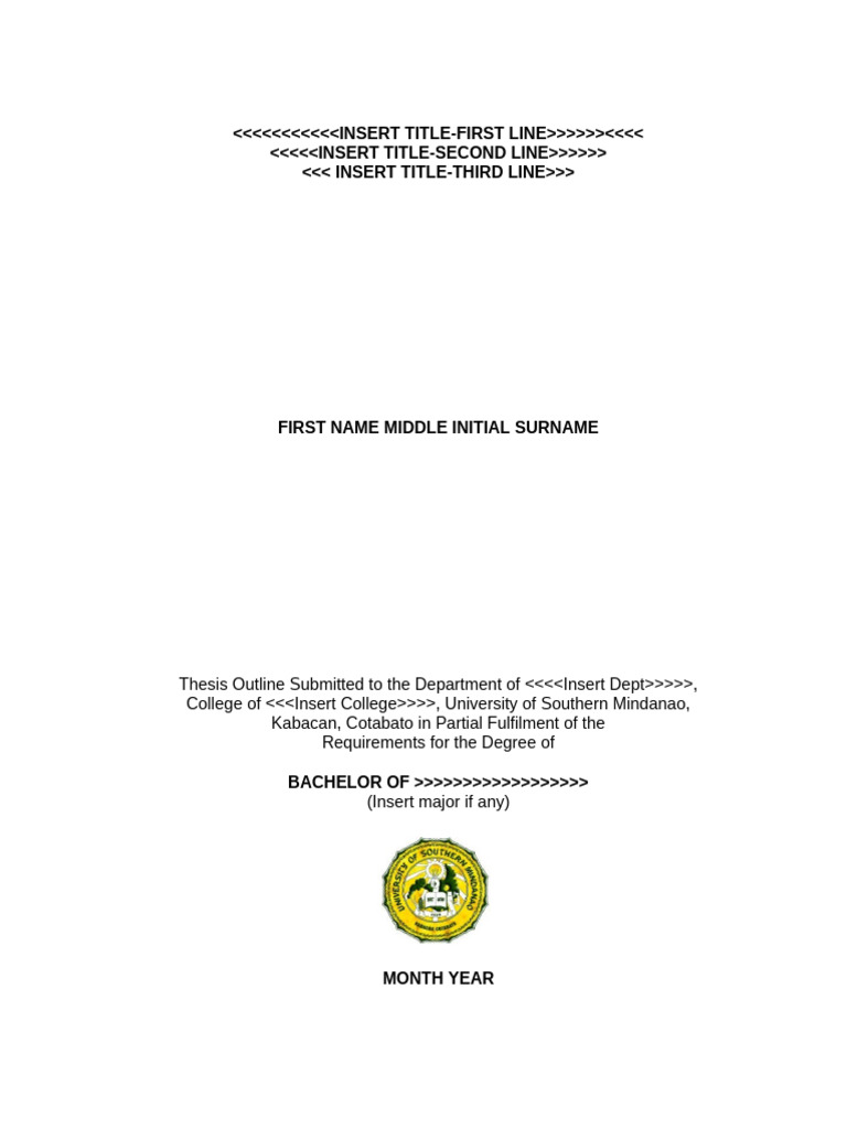 Undergrad Thesis Outline Template Qualitative FINAL | PDF | Paragraph | Thesis