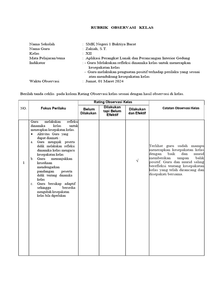 Observasi Zakiah | PDF