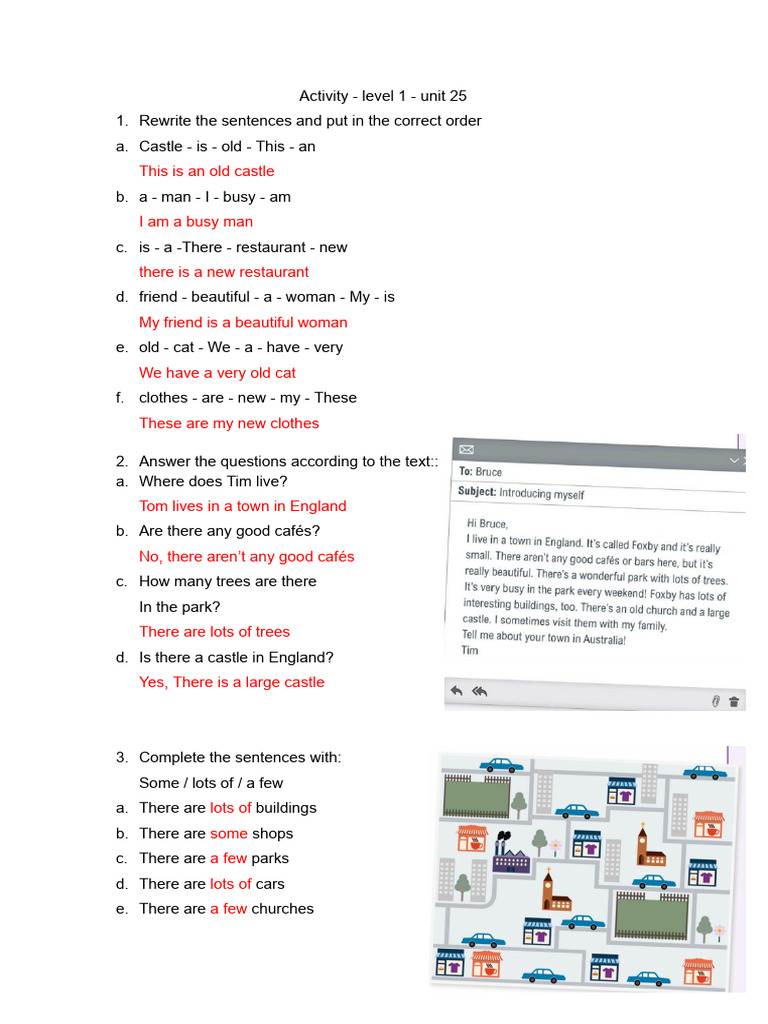 Activity - Level 1 - Unit 25 | PDF | Language Arts & Discipline ...