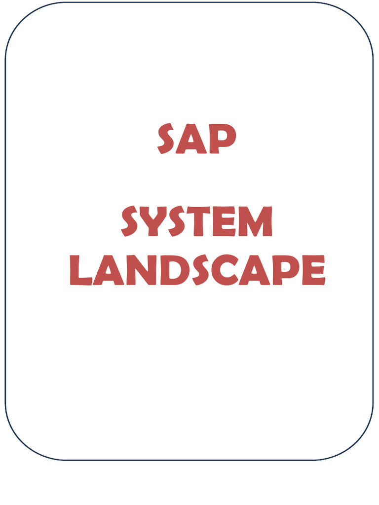 Sap System Landscape 1729433291 | PDF | Sarbanes–Oxley Act | Business