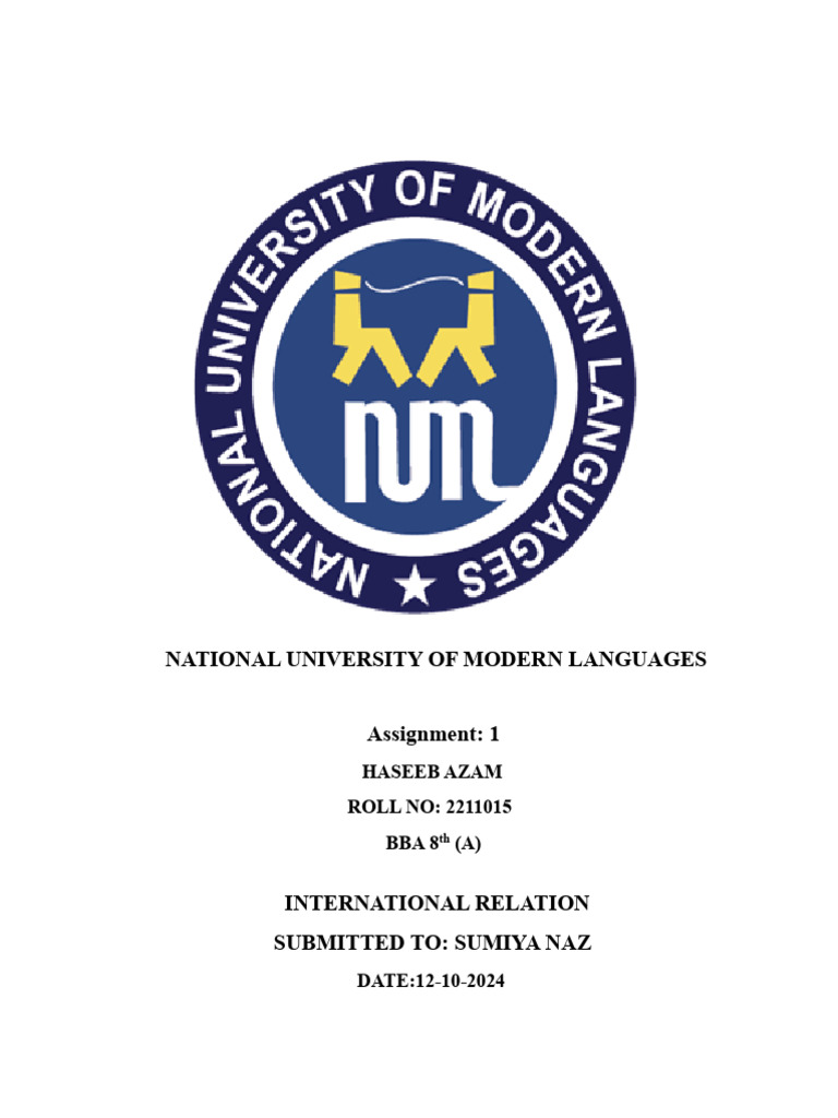 Haseeb Azam.IR | PDF | Foreign Relations | International Relations