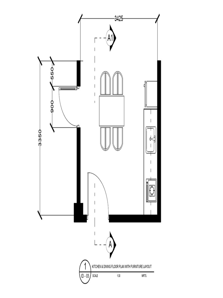 Dining and Kitchen Floor Plan | PDF