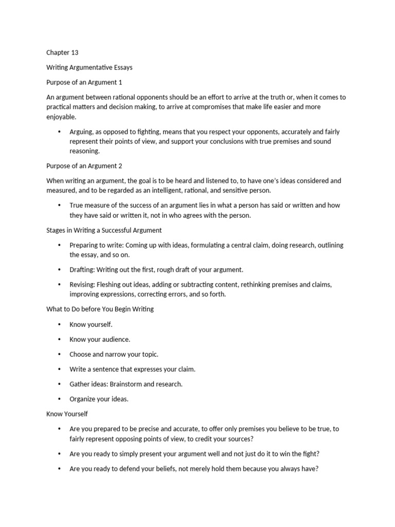 Chapter 13 | PDF | Argument | Essays