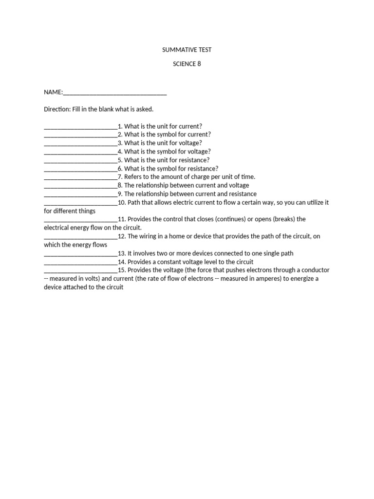 SUMMATIVE TEST Scie 8 Module 7 | PDF | Technology & Engineering