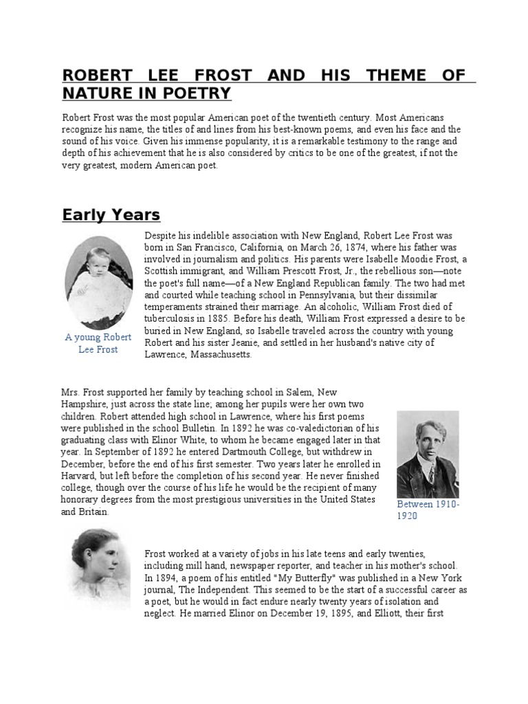 Robert Frost | PDF | Poetry | Science