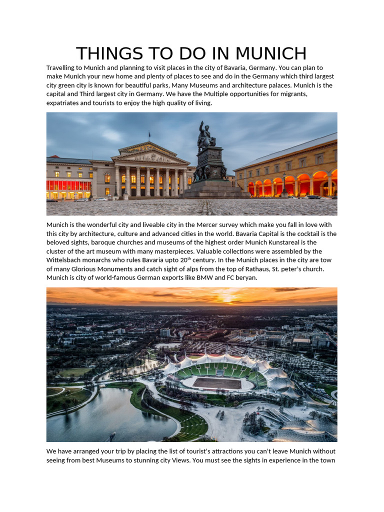 3.things To Do in Munich | PDF | Munich