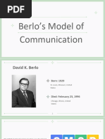 David Berlo (1960) SMCR Model of Communication | PDF | Communication | Cognition