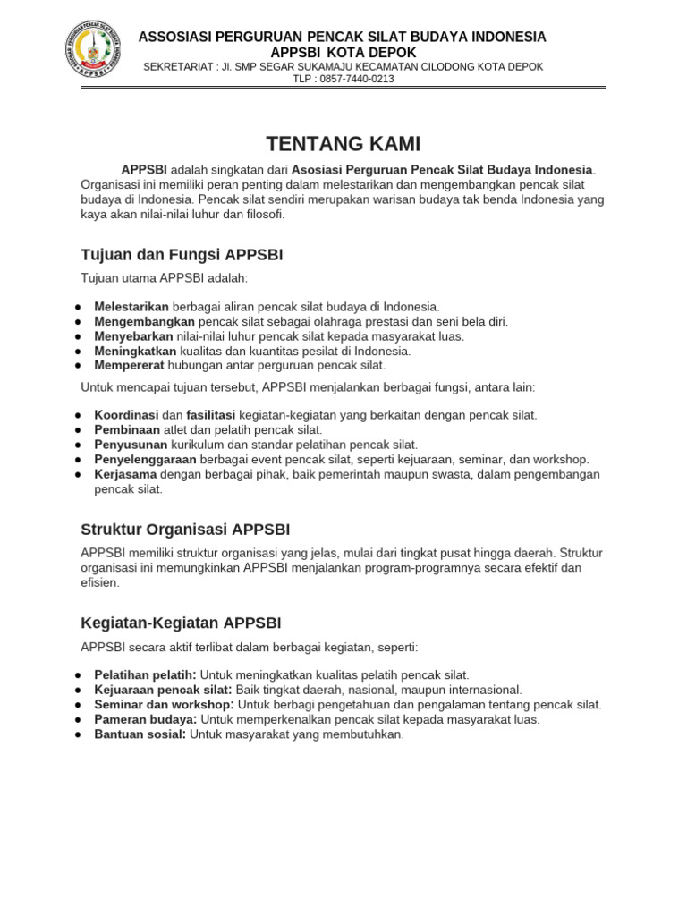 Buatkan Profil APPSBI | PDF