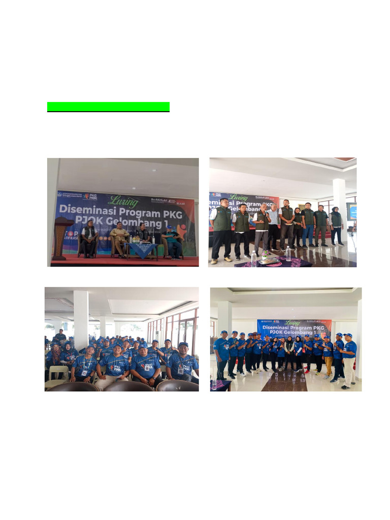 Laporan Kegiatan Diseminasi Program PKG Pjok Gelombang 1 Luring Di Universitas Muhammadiyah ...