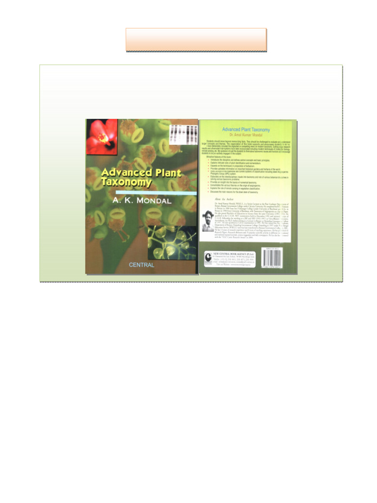 Advanced Plant Taxonomy | PDF | Career & Growth