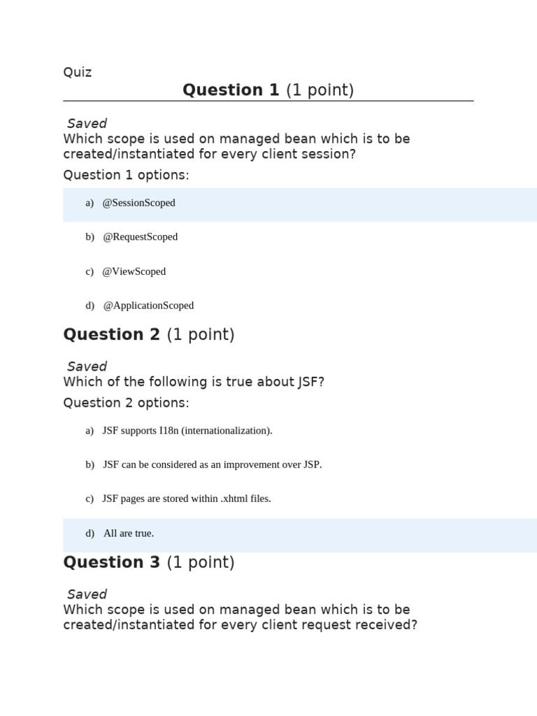 Quiz 2_1 | PDF | Computing | Software Engineering
