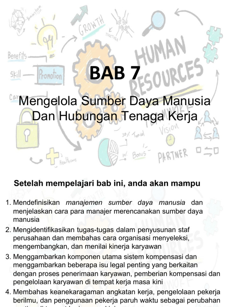 Bab 7 Manajemen Sumber Daya Manusia - Compressed | PDF