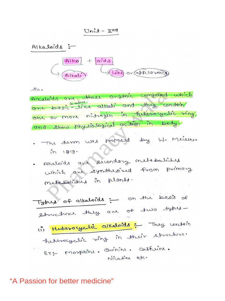 U-2 Pharmacognosy-2 5th Sem Shahruddin Khan Pharmacy Wala - 25750107 ...