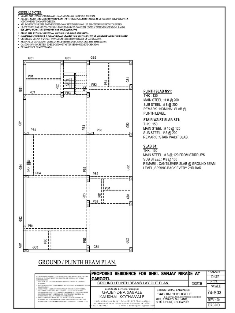 03 - S3 - R0 - Ground Beam Layout | PDF | Beam (Structure) | Concrete