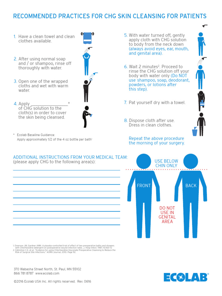 CHG Skin Cleansing Guidelines | PDF | Medical Specialties | Clinical ...