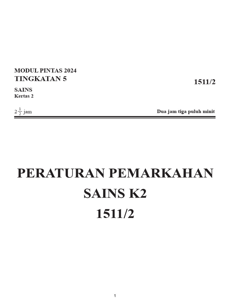 Sains K2 | PDF