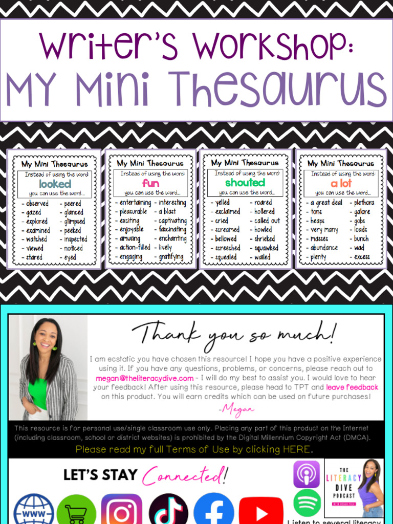 Mini Thesaurus Charts | PDF
