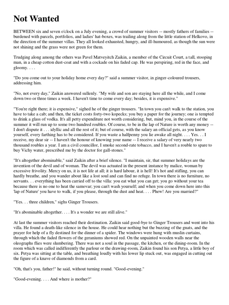 Not Wanted | PDF