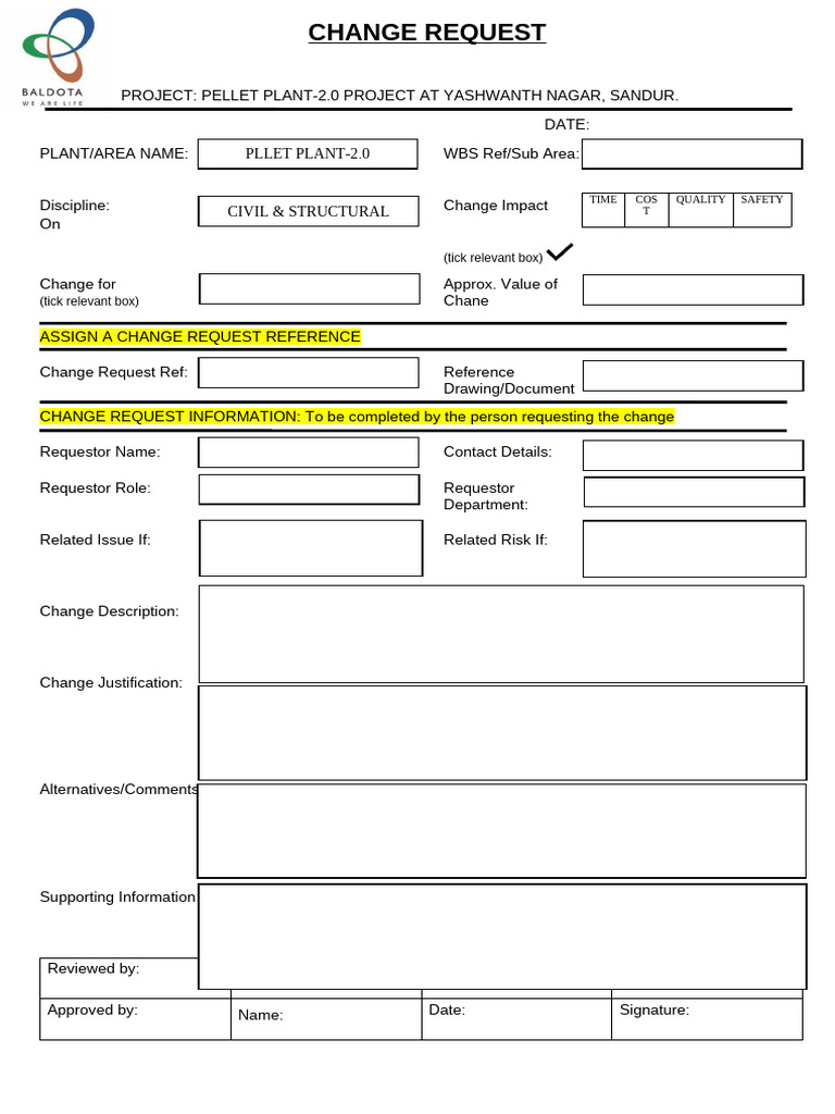 Change Request (1) | PDF