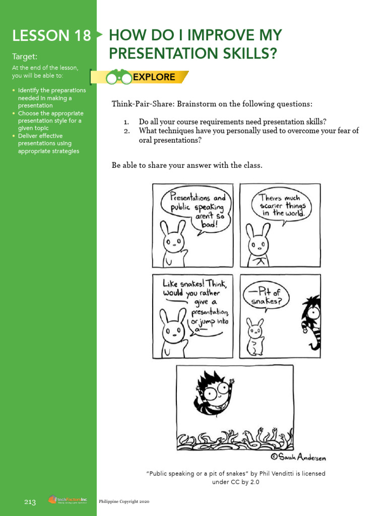 EAPP Lesson 18 | PDF | Public Speaking | Information