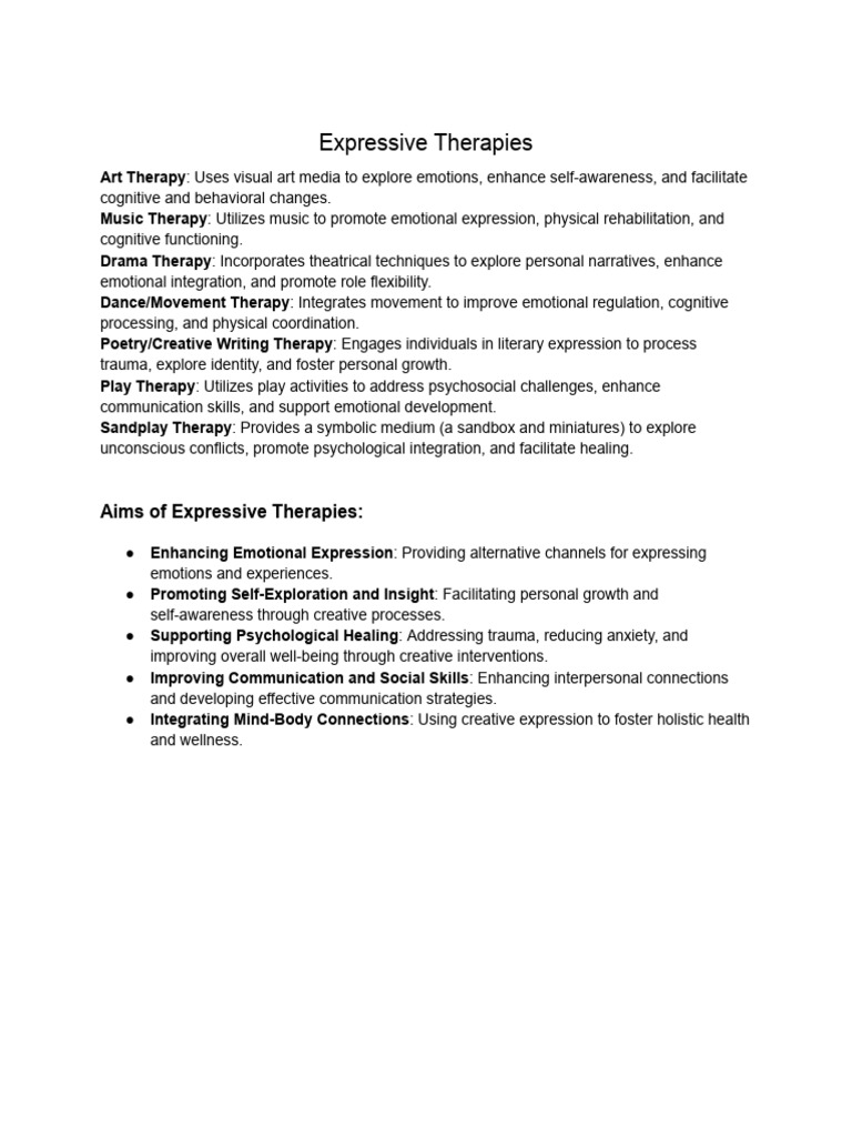 Expressive Therapies | PDF