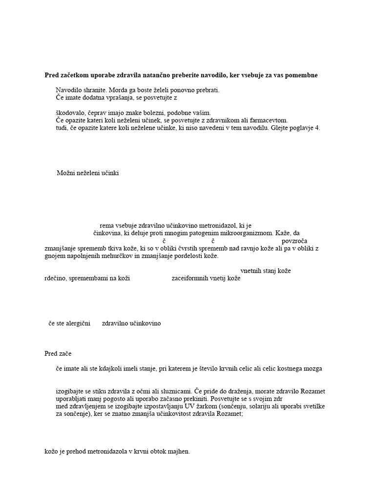 Rozamet 10 MG G Krema | PDF
