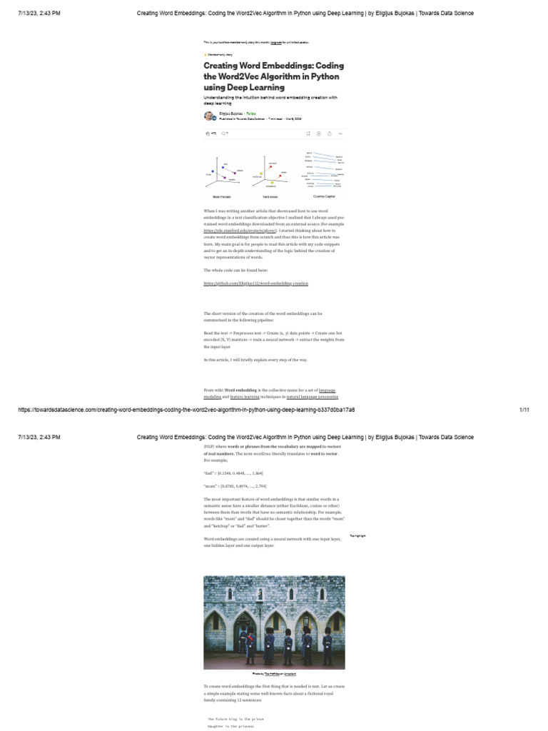 Creating Word Embeddings - Coding The Word2Vec Algorithm in Python ...